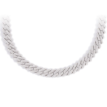 10MM Diamond Cuban Link Chain 14K Solid Gold