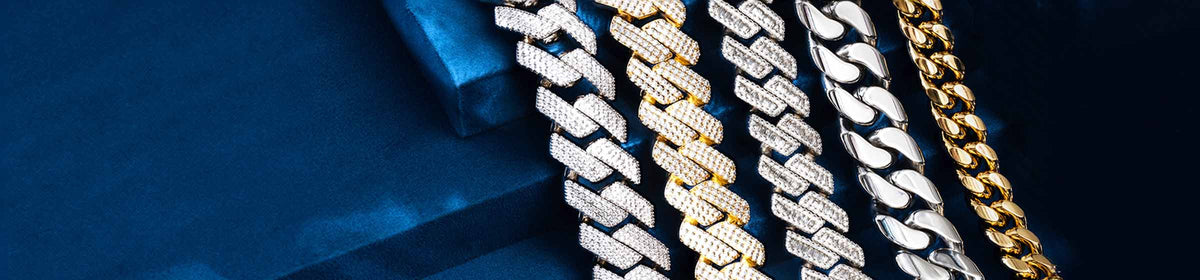 Cuban Link Chains | Silver, 14k Gold and Moissanite