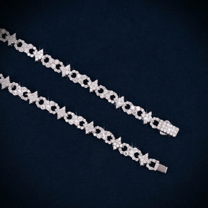 6MM Moissanite Spiked Infinity Link Chain 14K Gold - Ice Cartel