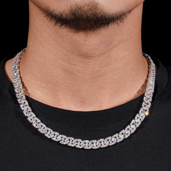 Men's White Gold VVS Cuban Link Chain - IceCartel