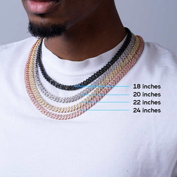 30MM Moissanite Cross Infinity Link Chain 14K Gold