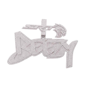 "SRT Breezy" Custom Moissanite Pendant 14K White Gold