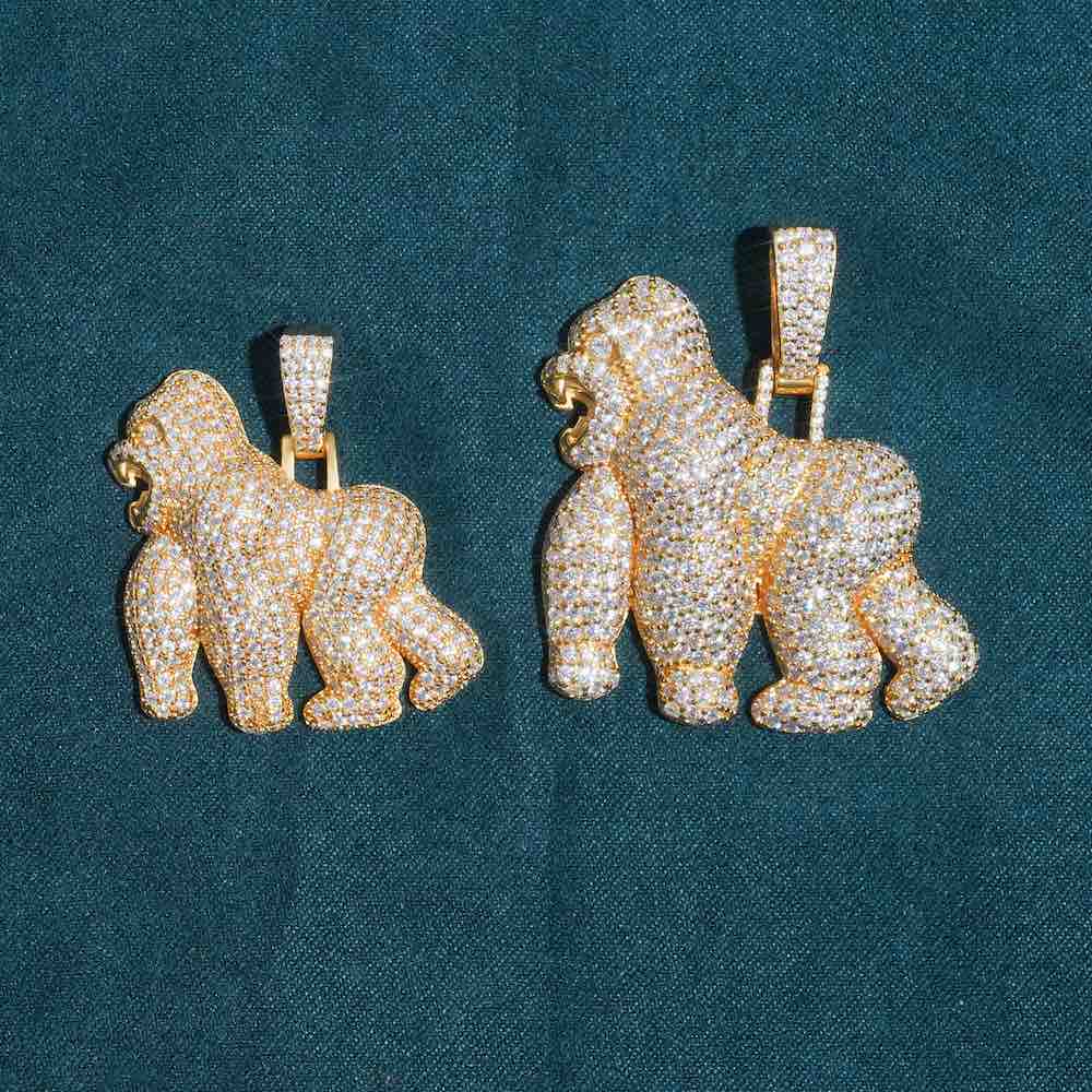 14k gold gorilla pendant store