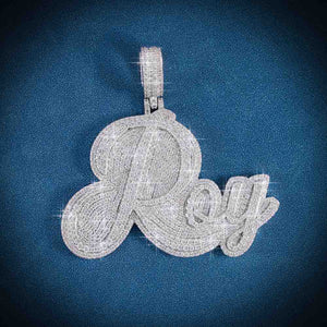 Custom "Roy" Letter Pendant 14K Gold