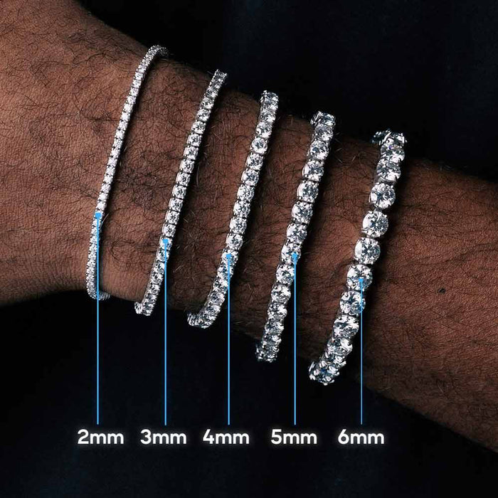 3mm Moissanite Tennis Chain And Bracelet Bundle 14k Gold