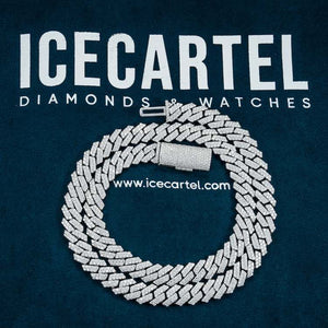 10mm Round Cut Moissanite Cuban Link Chain 14K Yellow Gold - Ice Cartel
